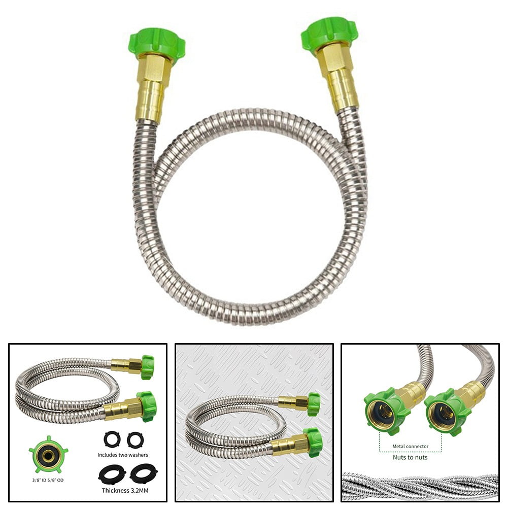 Diluopel 304 Stainless Steel Metal Hose Connector Washing Machine Inlet ...