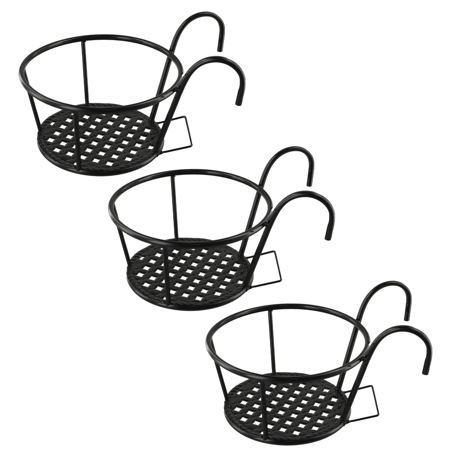 Diluopel 3Pcs Wrought Iron Flower Pot Rack Set - Indoor And Outdoor ...