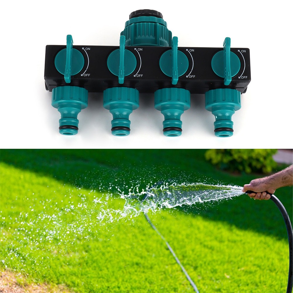 Diluopel 4 Way Hose Splitter Water Tap Hose Connectors Distributor ...