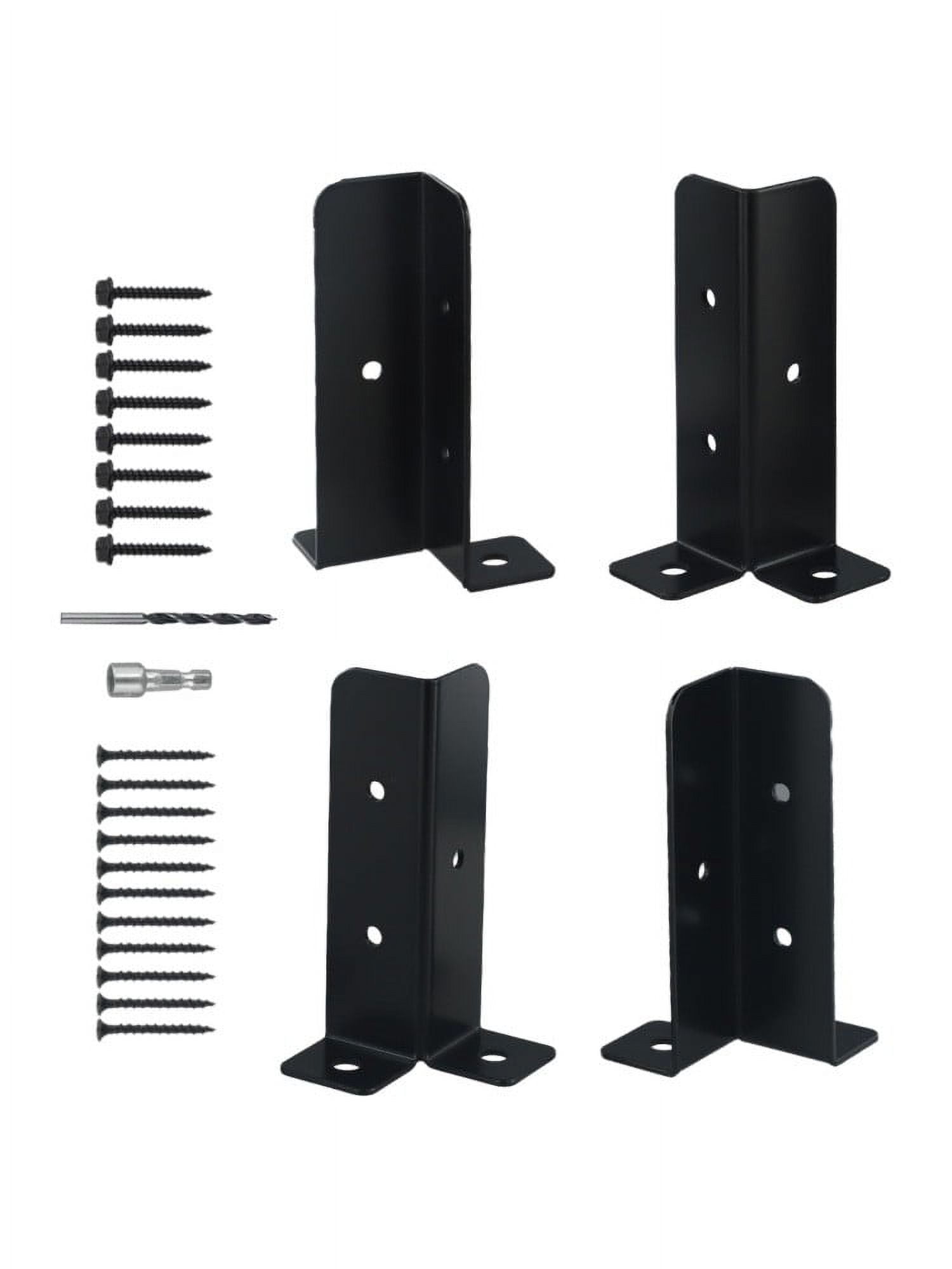 Diluopel 4Pcs Adjustable Deck Post Anchor Base Brackets Fence Support ...