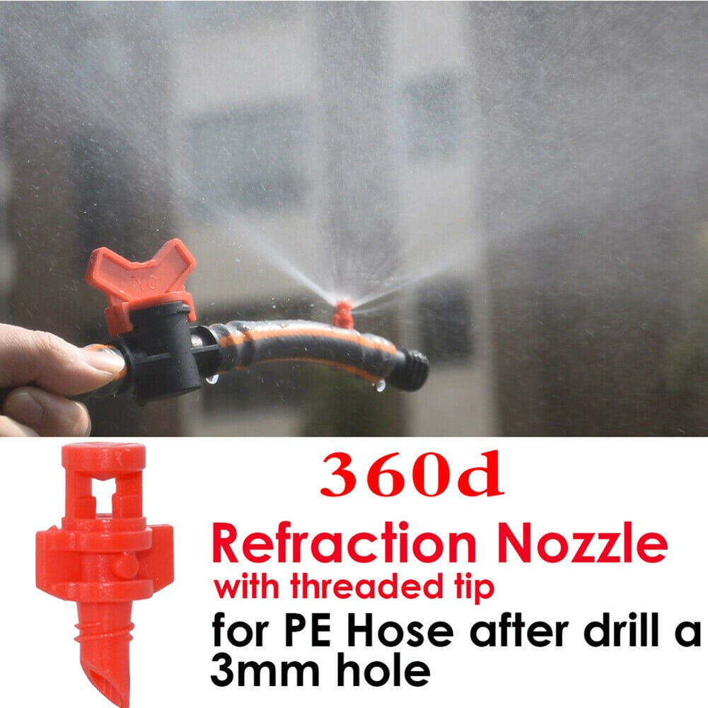 Diluopel 50Pc Spray Jets 90-360D Watering Spray Misting Nozzle ...
