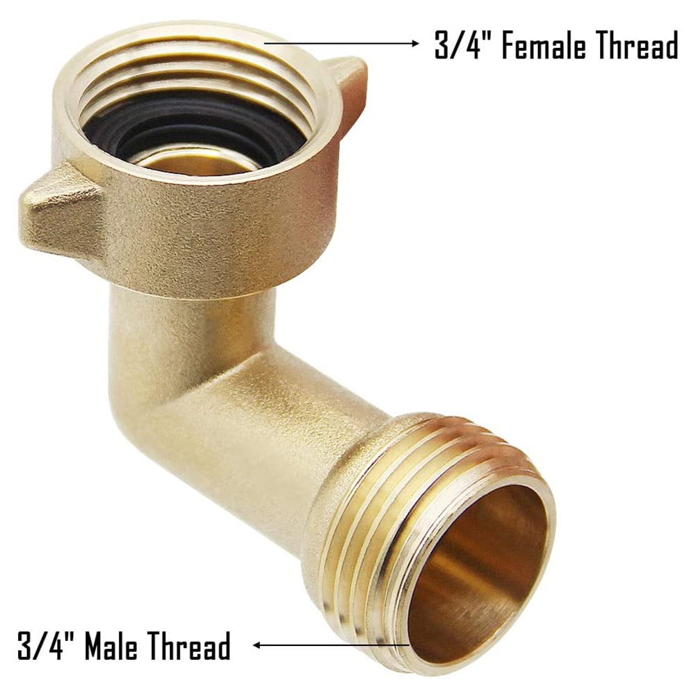 Diluopel Brass Angle Adjustable Interface Garden Hose 90 Degree Angle ...