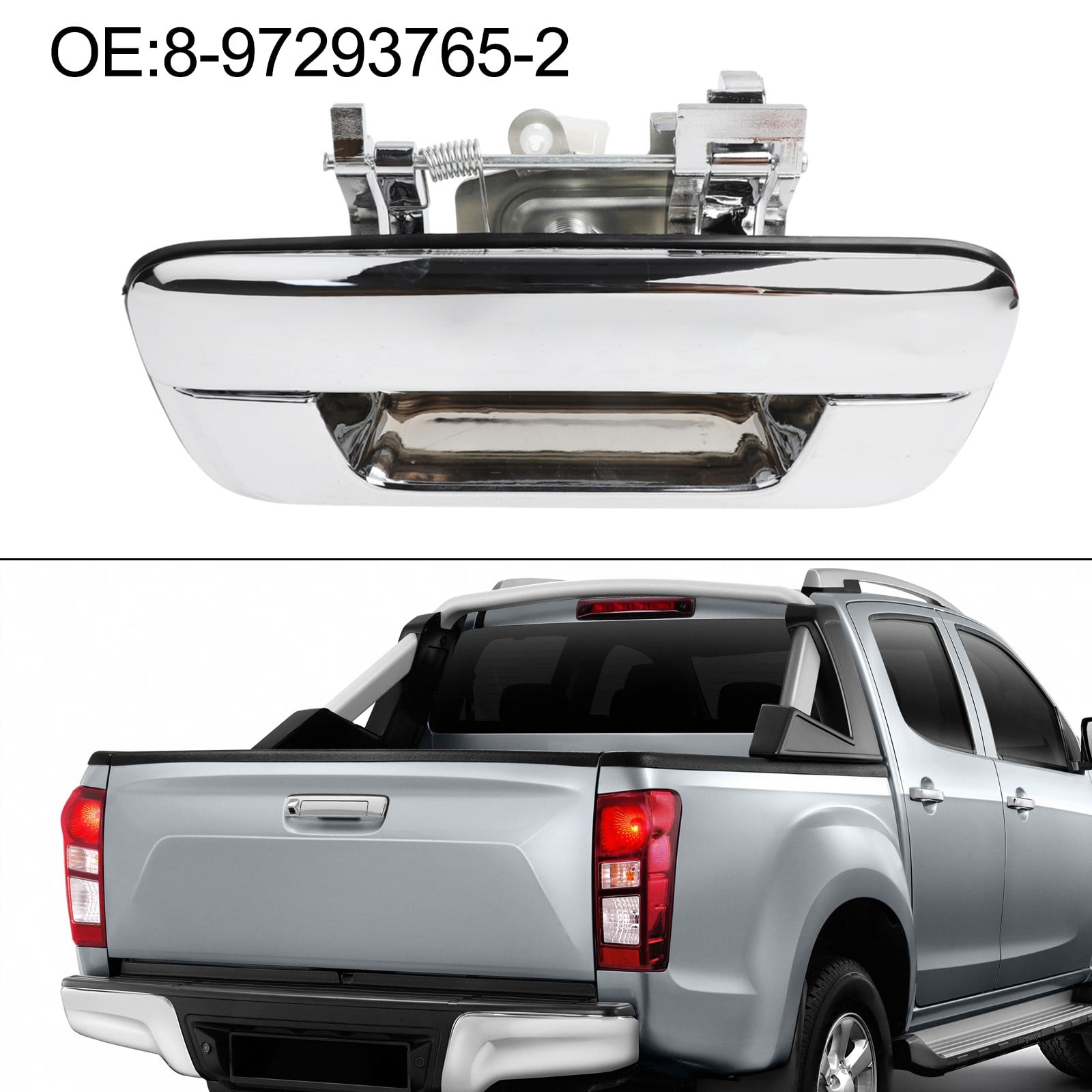 Diluopel Chrome Rear Tailgate Handle For Isuzu D-Max Rodeo Pickup 2.5TD ...