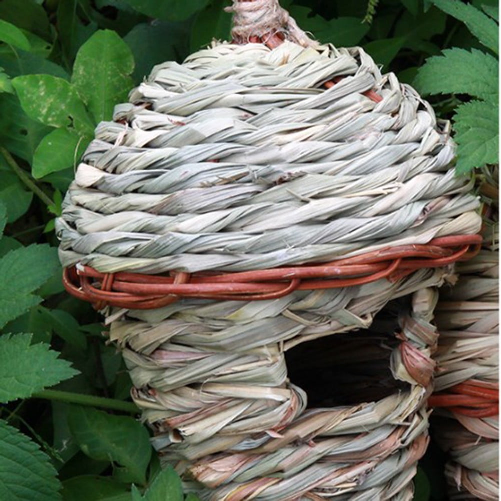 Diluopel Hanging Hummingbird Houses Hand-Woven Straw Bird For Nest ...