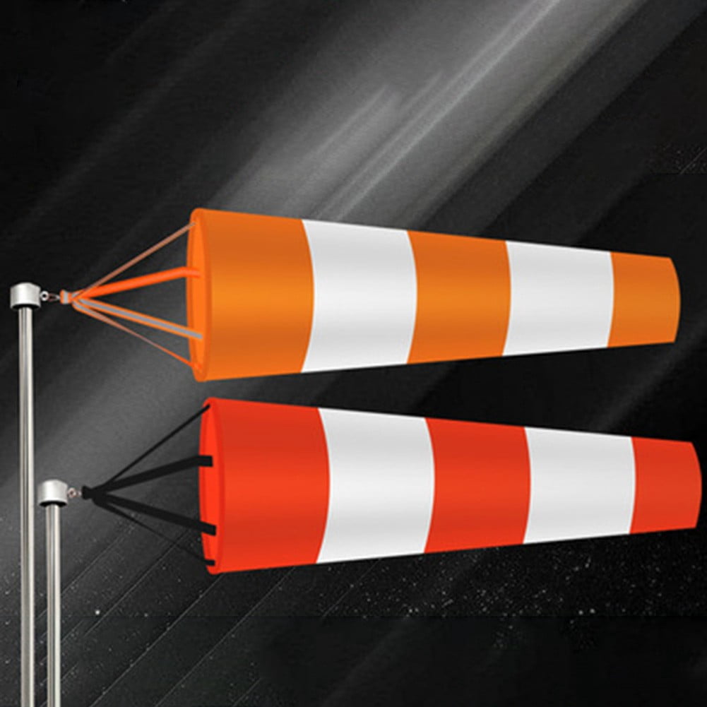 Diluopel Red+White Airport Windsock Rip-Stop Polyester Wind Measurement ...