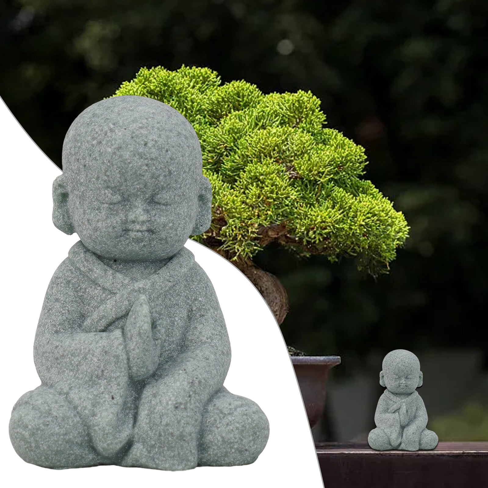 Diluopel Small Wise Buddha Monk Figurines Ornaments Statues See Speak ...