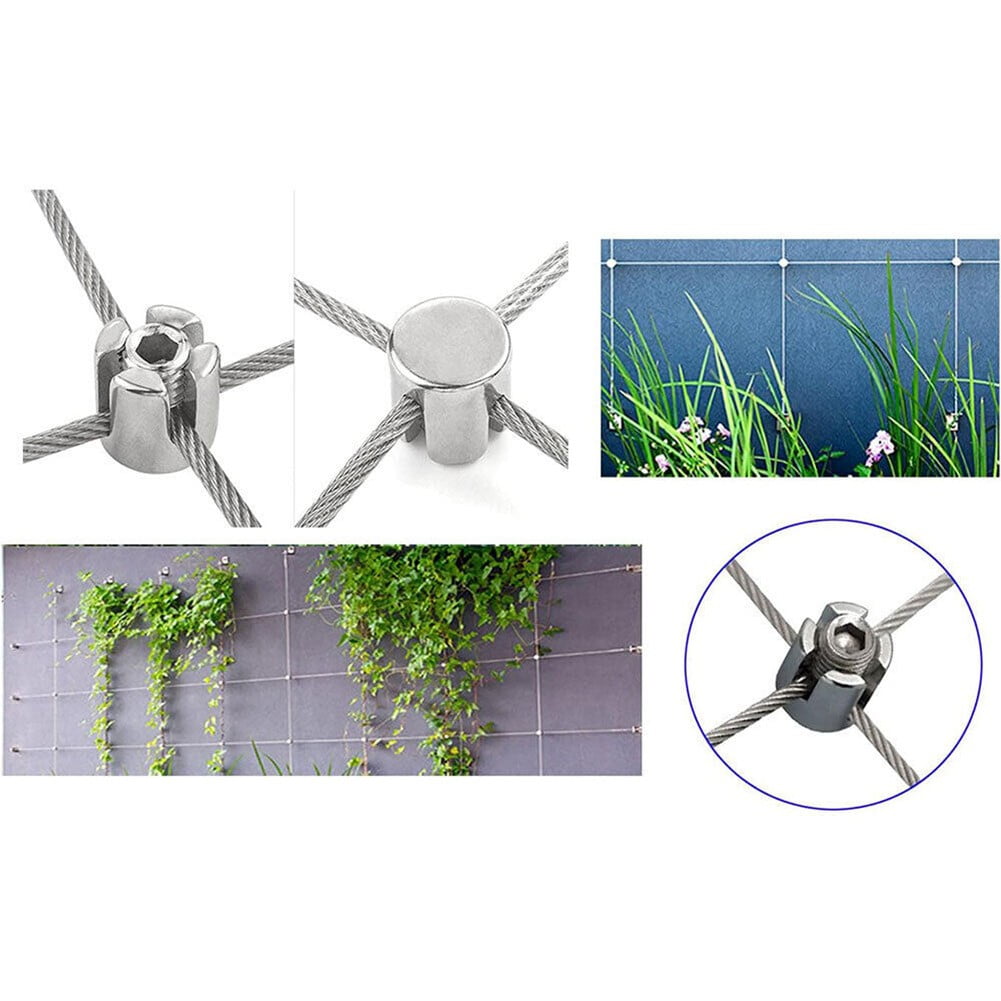 Diluopel Stainless Steel Wire Rope Clamp For 2Mm-8Mm Diameter- For Wall ...