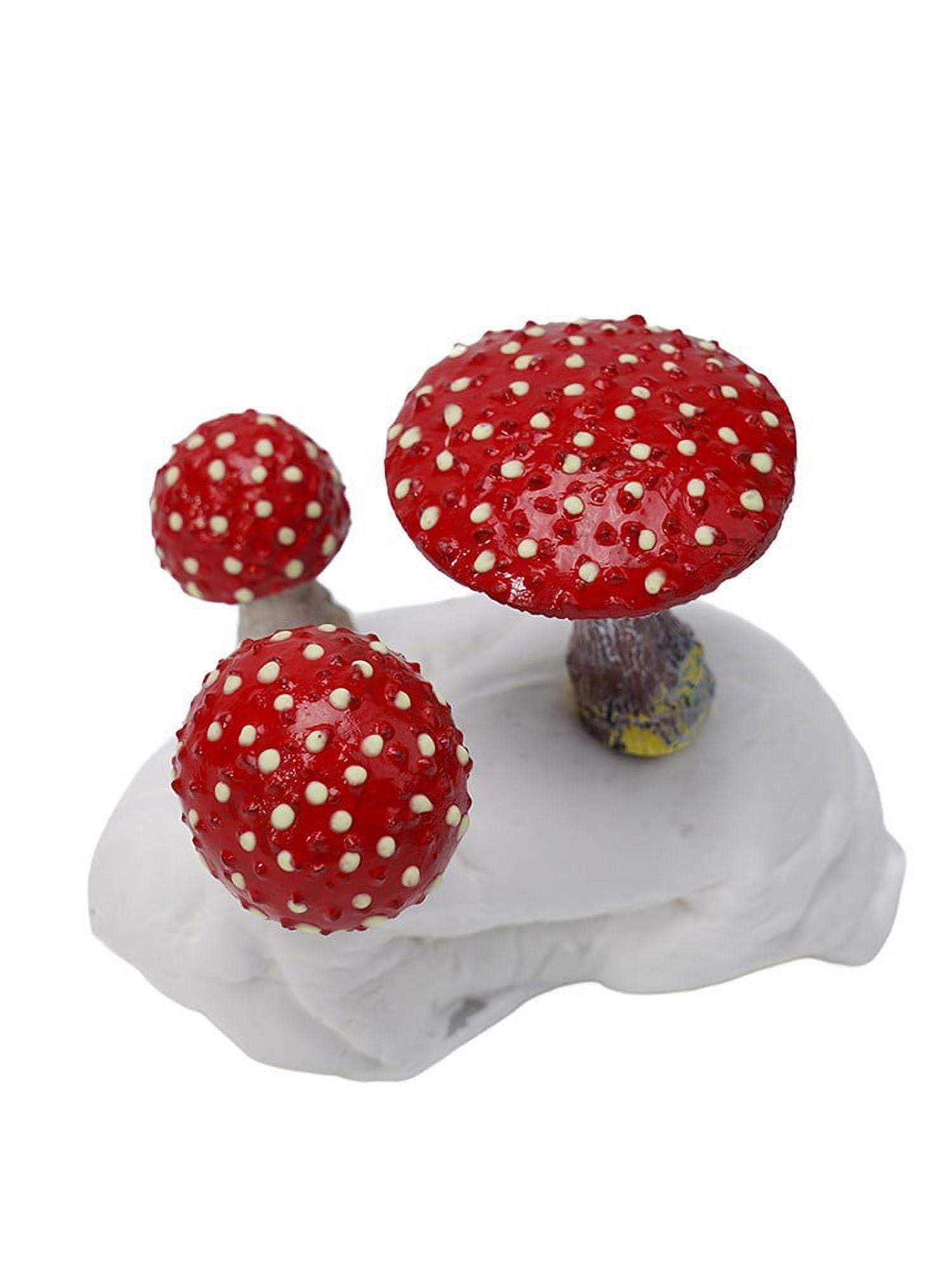 Diluopel Three Garden Luminous Mushroom Ornaments Toadstool Outdoor ...
