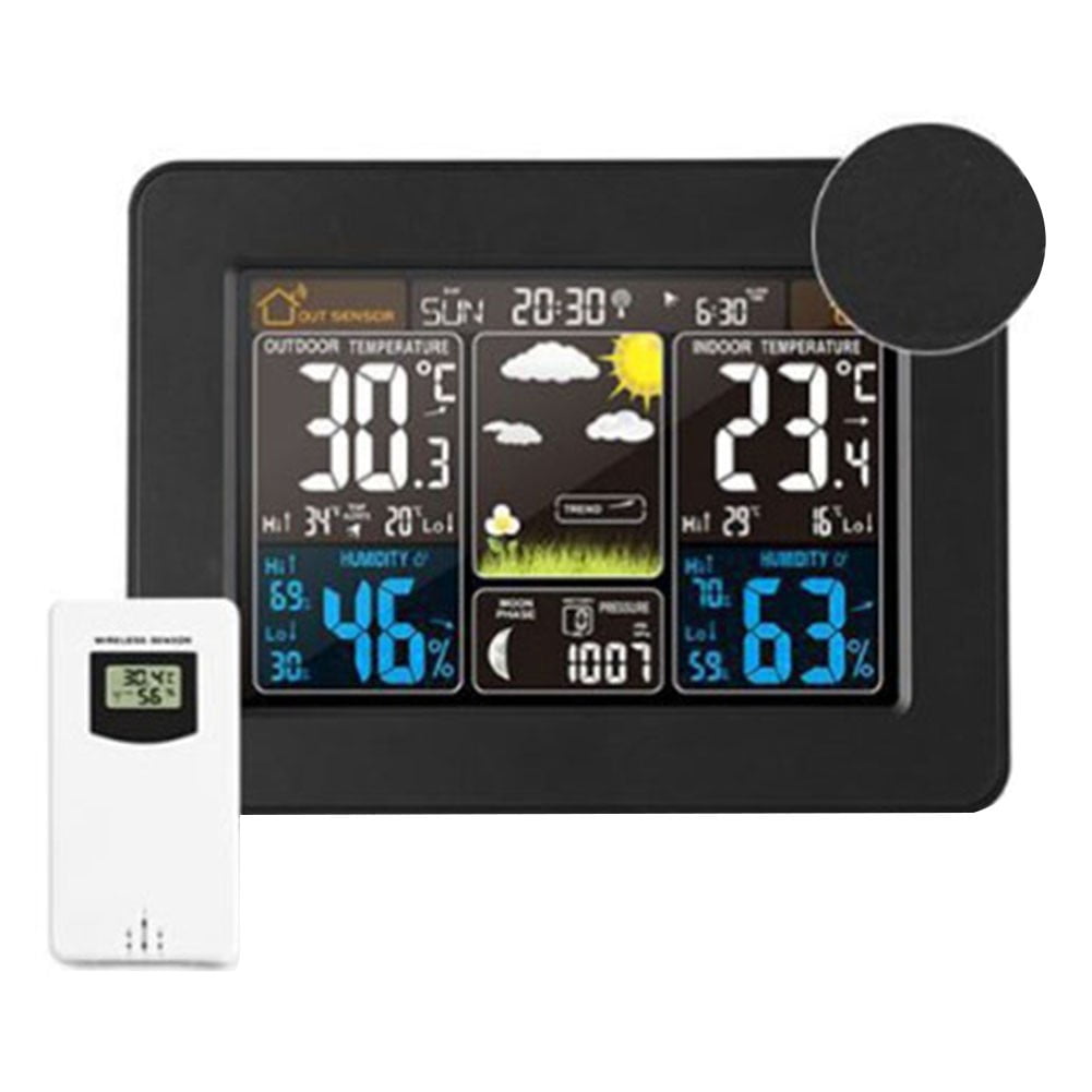 Diluopel Wireless Color Screen Weather Forecast Clock With Multi ...