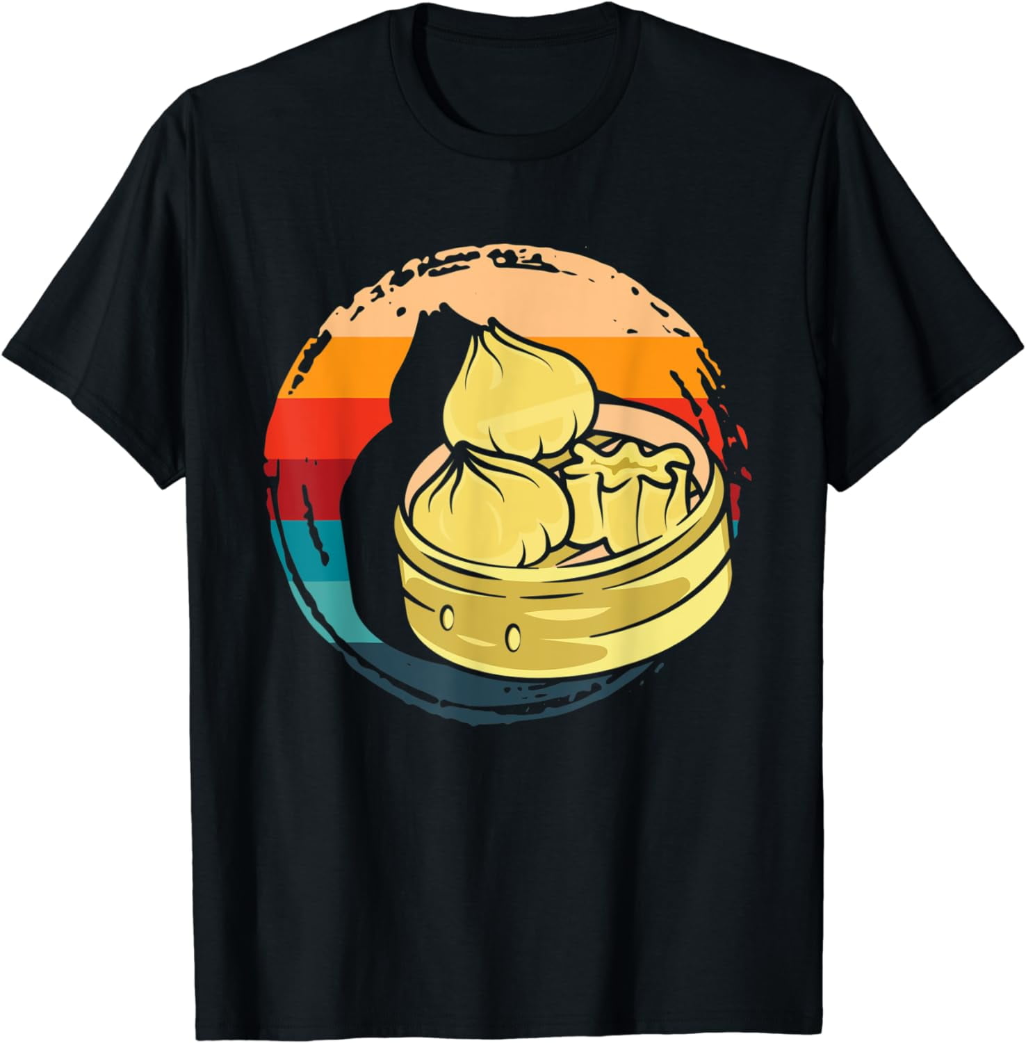 Dim Sum Retro Dumplings Chinese Food T-Shirt Graphic & Letter Print T ...