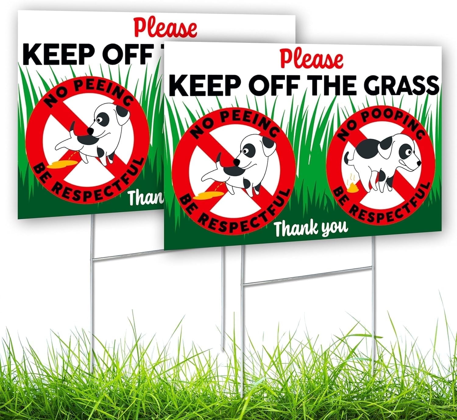 Dimarongton 2-Pack Keep off Grass Signs, 8x12 in, DS Coroplast No Dog ...