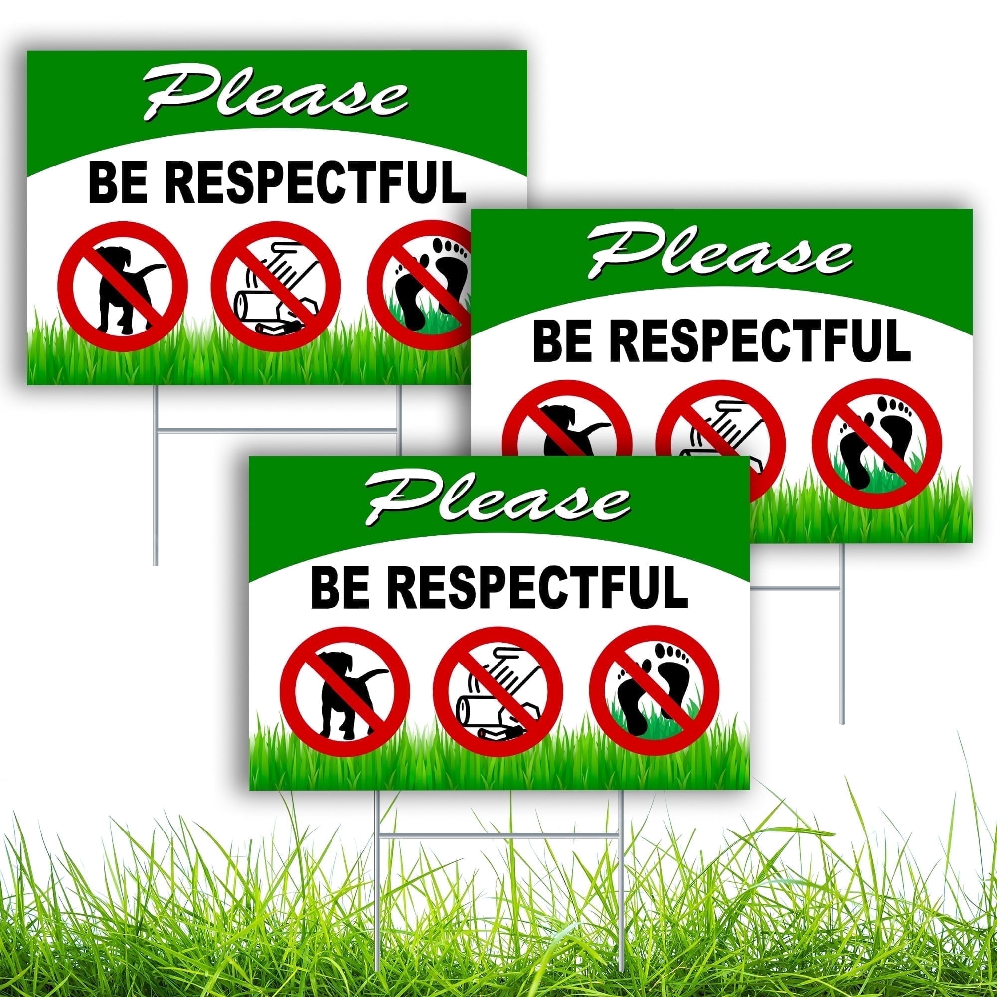 Dimarongton 3 Pc Keep off Grass Sign with Stake, Keep Dogs off Lawn ...