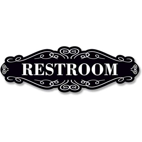 Dimarongton Restroom Sign for Door - 9x3 Dibond Self-Adhesive Unisex ...
