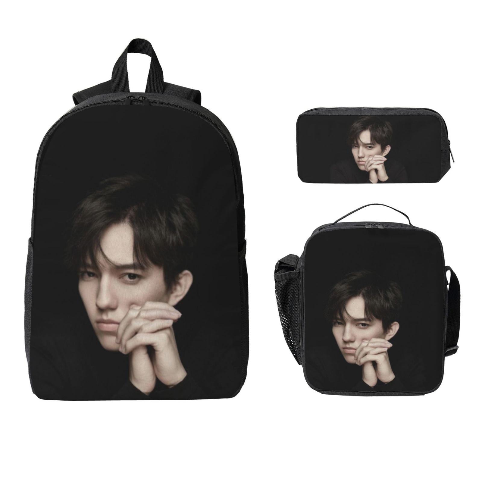 Dimash Kudaibergen 3-Piece Backpack Set, 17-Inch Casual Daypack with ...
