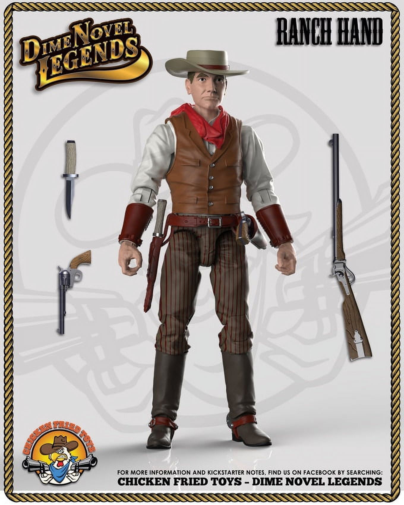 Dime Novel Legends 1:18 scale (4") old west action figure Ranch Hand - Walmart.com