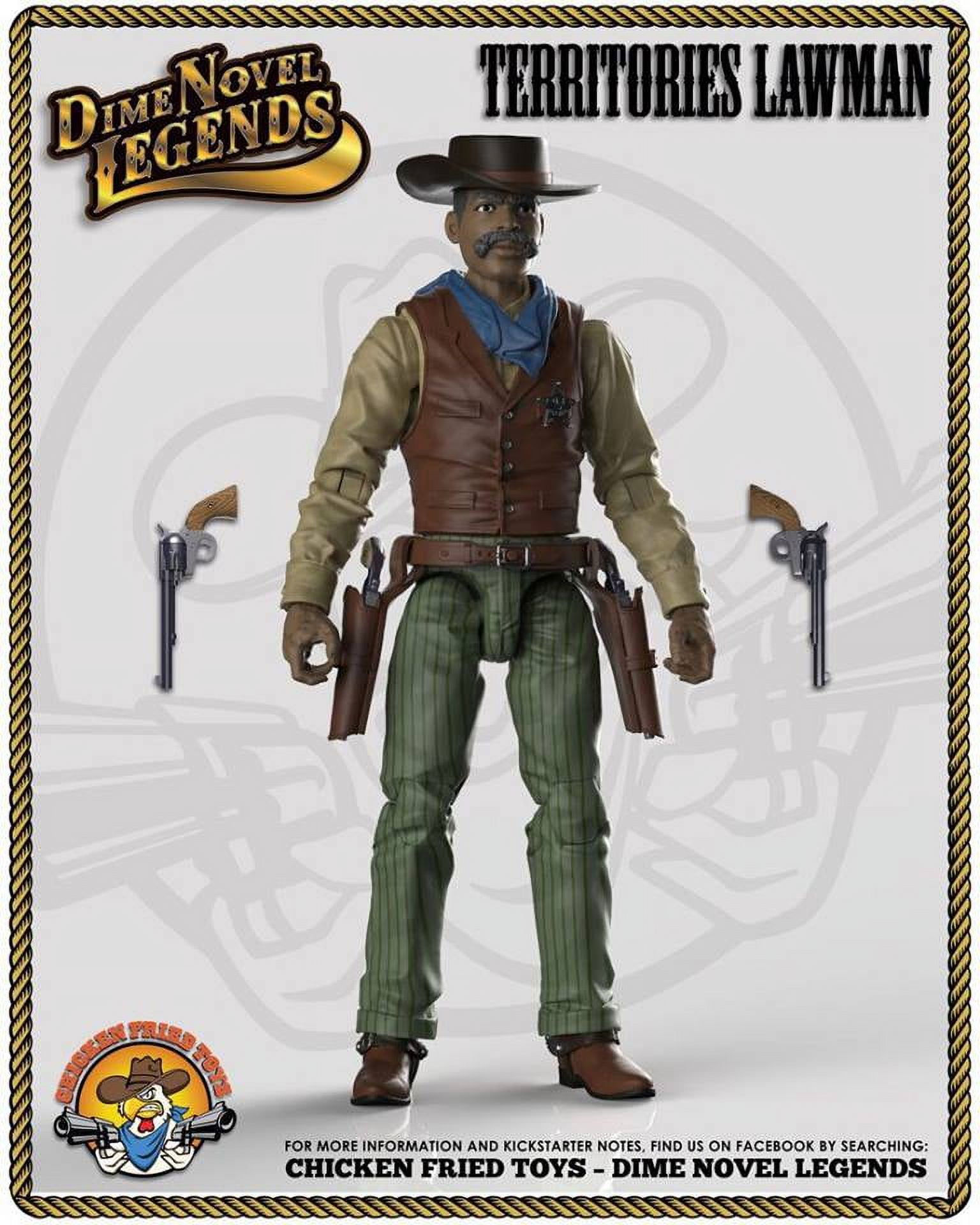 Dime Novel Legends Territories Lawman, 1:18 Scale Old West Action Figure with 20 Points of ...