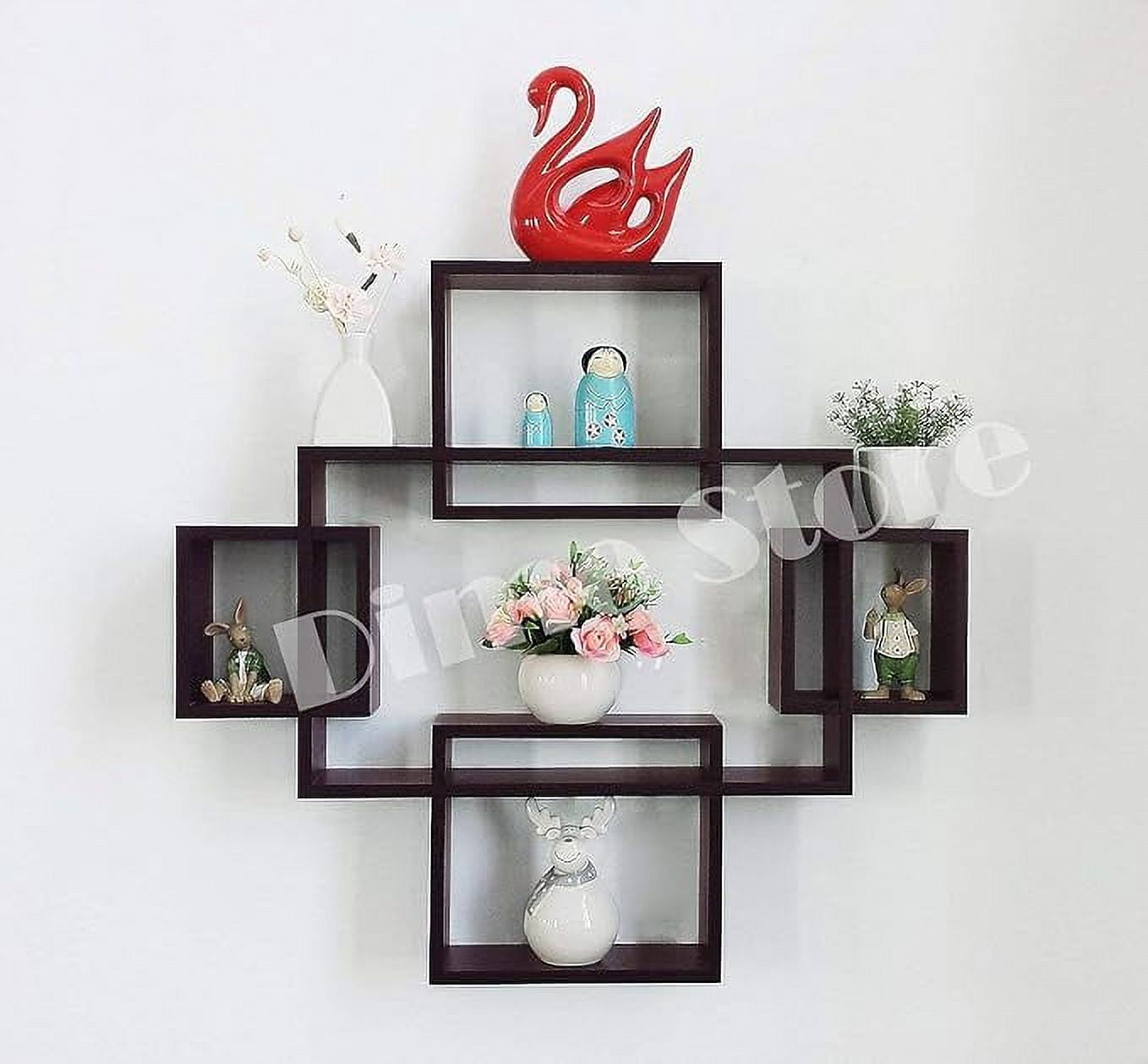 Dime Store Intersecting Wall Mount Wall Shelf Four Wall Shelves for ...
