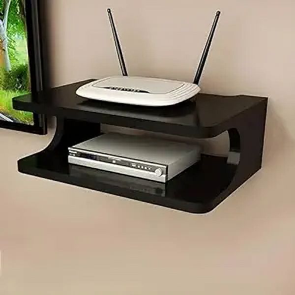 Dime Store Set top Box Stand | WiFi Router Holder Wooden Wall Shelves ...
