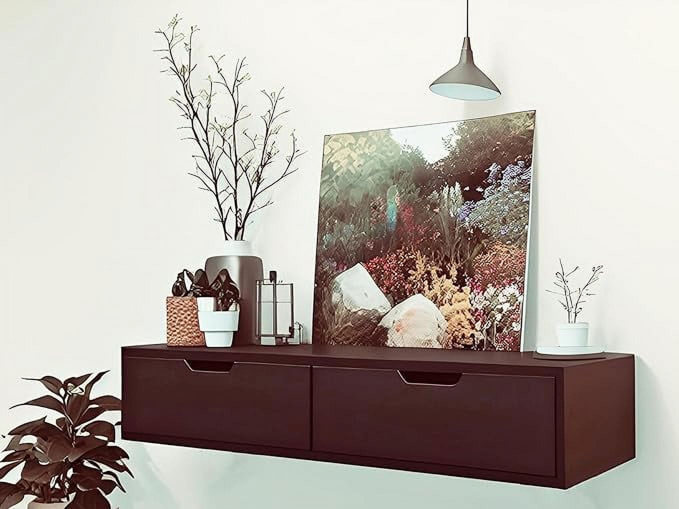 Dime Store Wall Mount Floating Wall Shelf With Drawer For Living Room ...