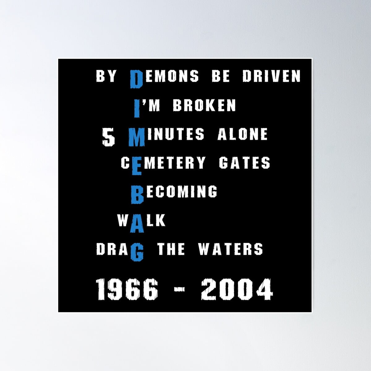 Dimebag Rip Poster Wall Art, Modern Wall Decor For Living Room Bedroom ...