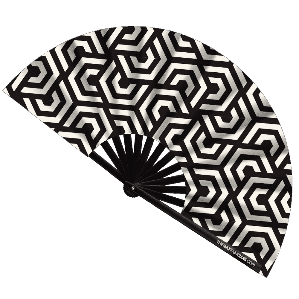 Dimension Fan – Bold Bamboo Folding Hand Fan for Pride & Drag ...