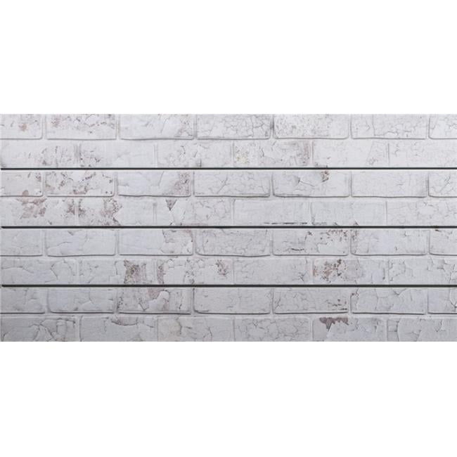 Dimensional Impact 2P-SW-BOP-W 3D Textured Slatwall - Brick Old Paint ...
