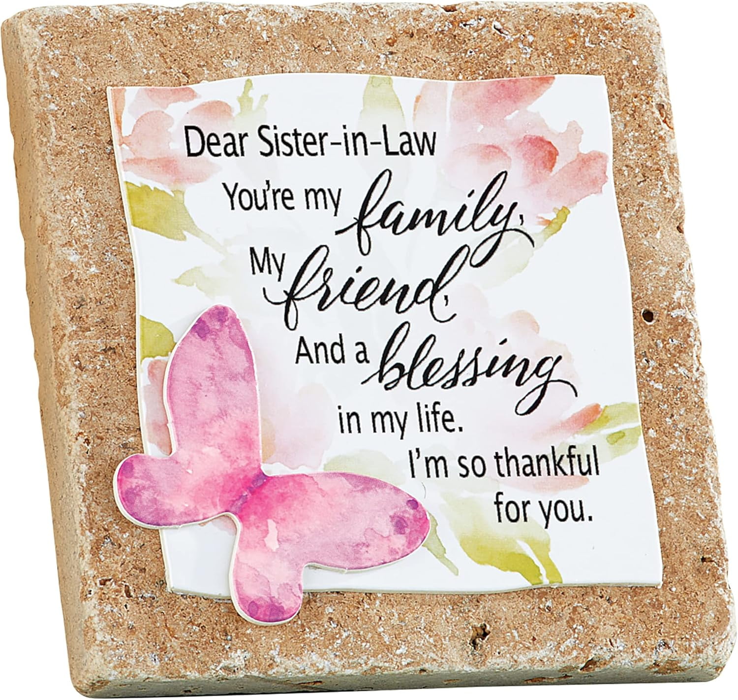 Dimensional Sentiment Tiles - Sister In Law - Desktop Gift Plaque with ...