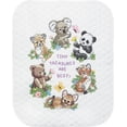 Dimensions® Baby Animals Pre-Embroidered Quilt Stamped Cross-Stitch Kit ...