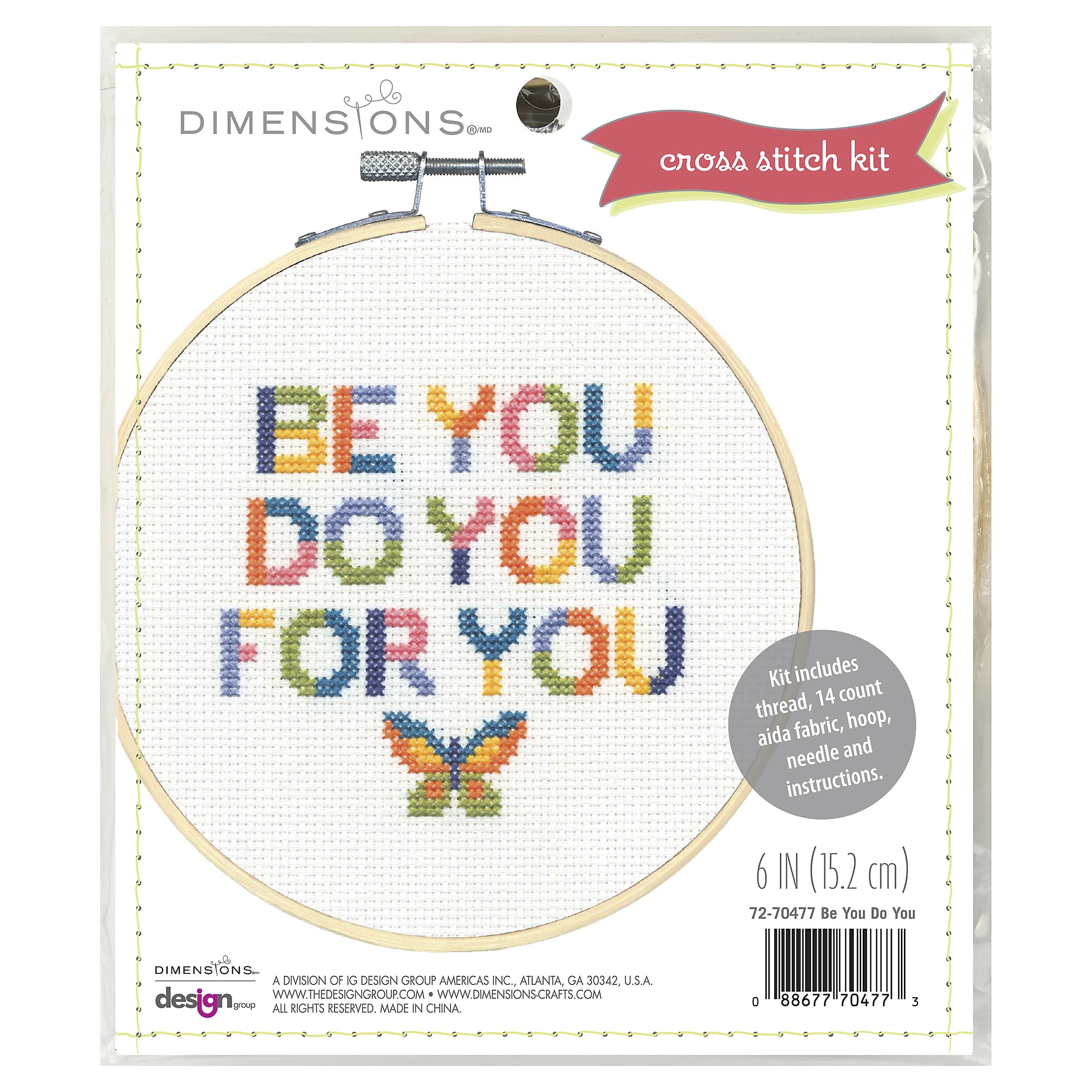 Dimensions Be You Counted Cross Stitch Kit, 6" Diameter - Walmart.com