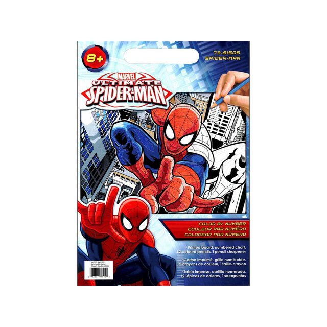 Dimensions Color By Number 9x12 Spiderman - Walmart.com