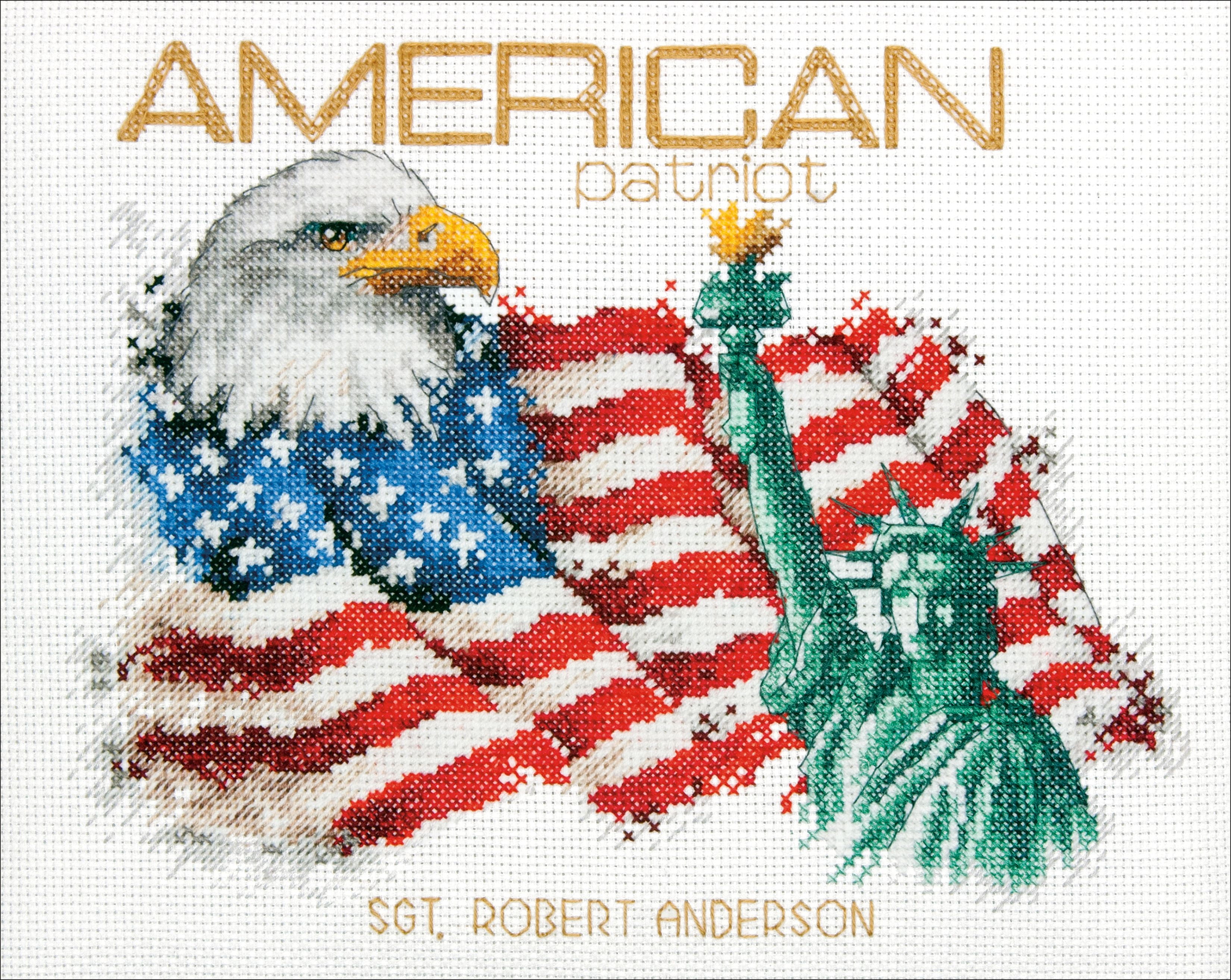Dimensions Counted Cross Stitch Kit 10"X8" Patriot, 14 Count - Walmart.com