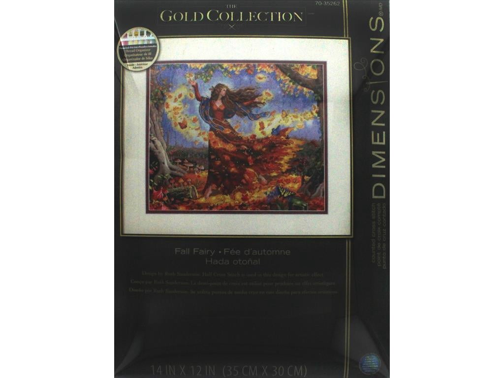 Dimensions Cross Stitch Kit 14x12 Fall Fairy - Walmart.com