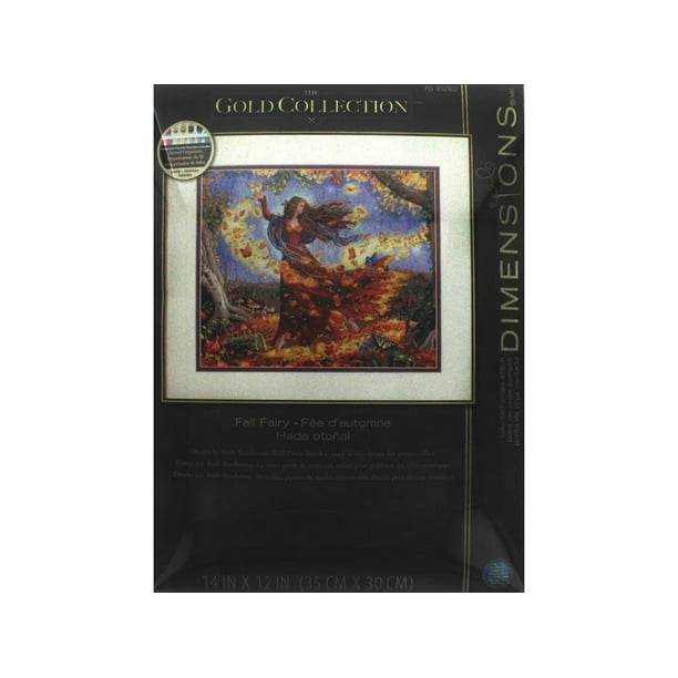 Dimensions Cross Stitch Kit 14x12 Fall Fairy - Walmart.com