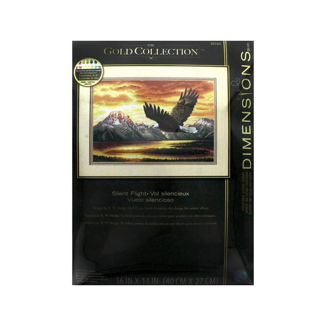 Dimensions Cross Stitch Kit 16x11 Silent Flight - Walmart Business Supplies