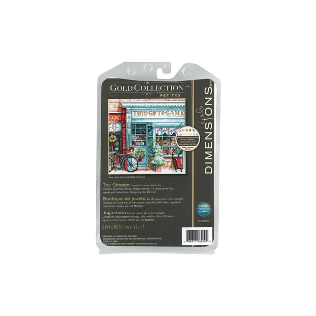 Dimensions Cross Stitch Kit 6x6" Toy Shoppe - Walmart.com