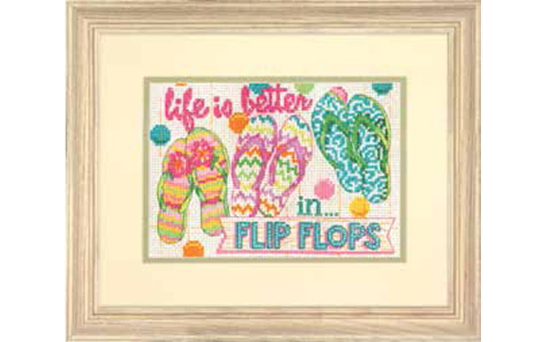 Dimensions Cross Stitch Kit Flip Flops - Walmart.com