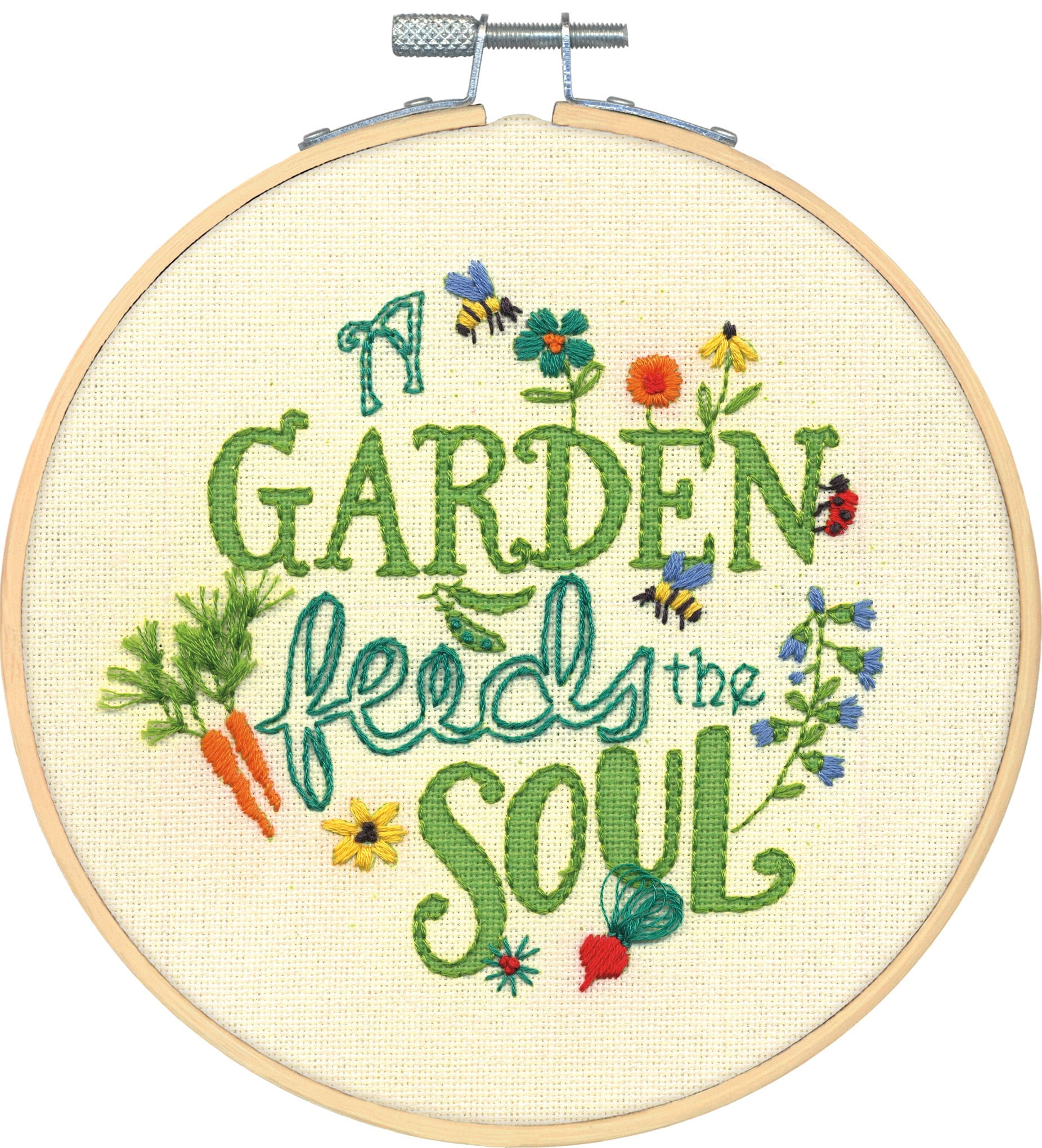 Dimensions Embroidery Kit 6" Round-Garden Verse - Walmart.com