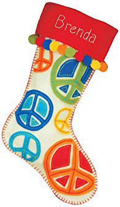 Dimensions Felt Applique, Peace Signs Stocking - Walmart.com