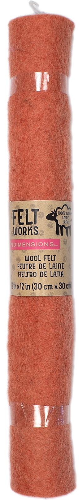 Dimensions Feltworks Felt Roll 12"X12"-Pumpkin - Walmart.com