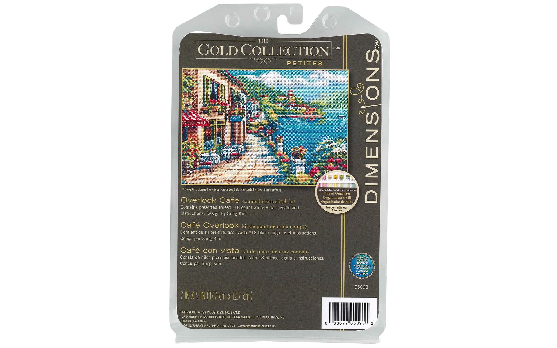 Dimensions Gold Petite Counted Cross Stitch Kit 7"X5"-Overlook Cafe (18 ...