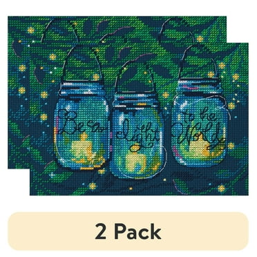 Simplicity Mason Jar Lineup Counted Cross Stitch Kit by Dimensions, 1 ...