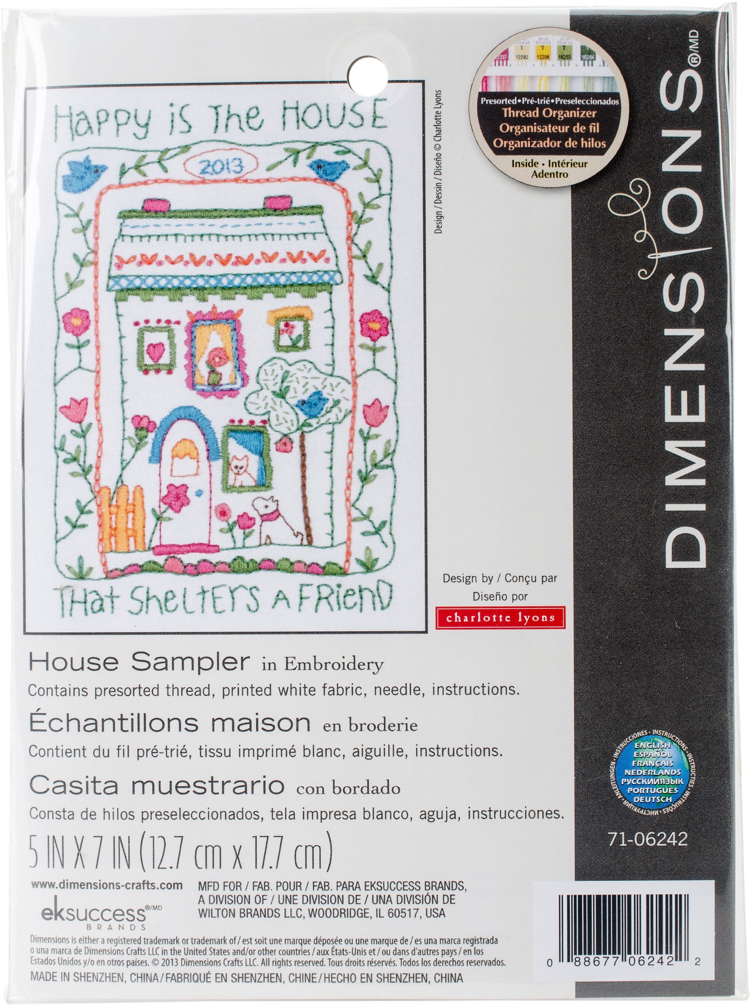 Dimensions Mini Embroidery Kit, House Sampler - Walmart.com