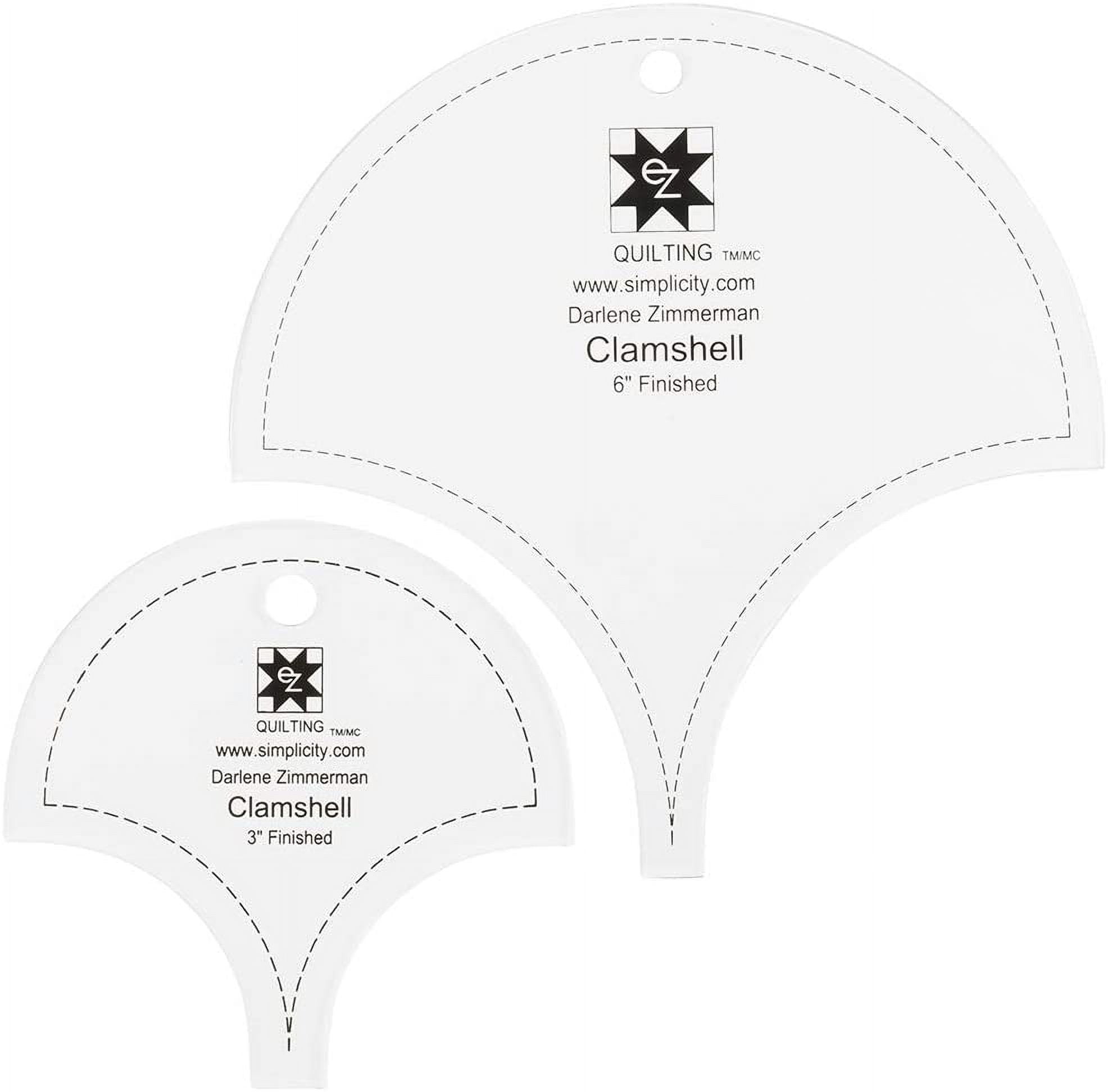 Dimensions Small 3'' and 6'' Clamshell Quilting Rulers and Quilting ...