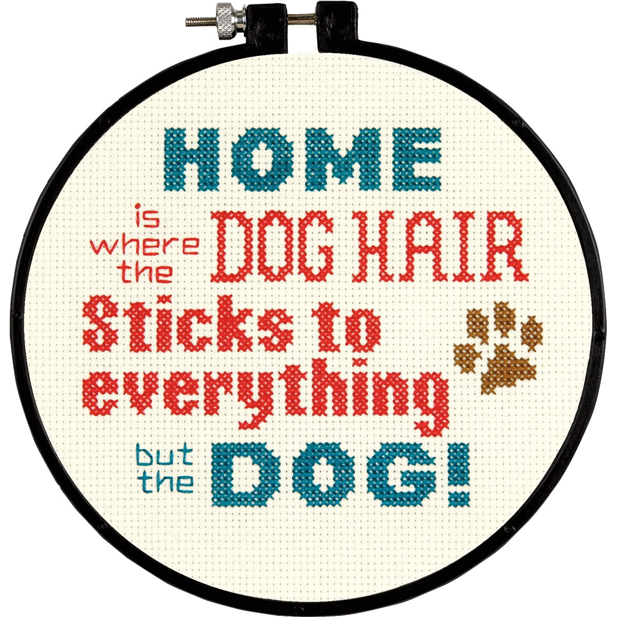 Dimensions/Stitch Wits Counted Cross Stitch Kit 6" Round-Pet Hair (14 ...