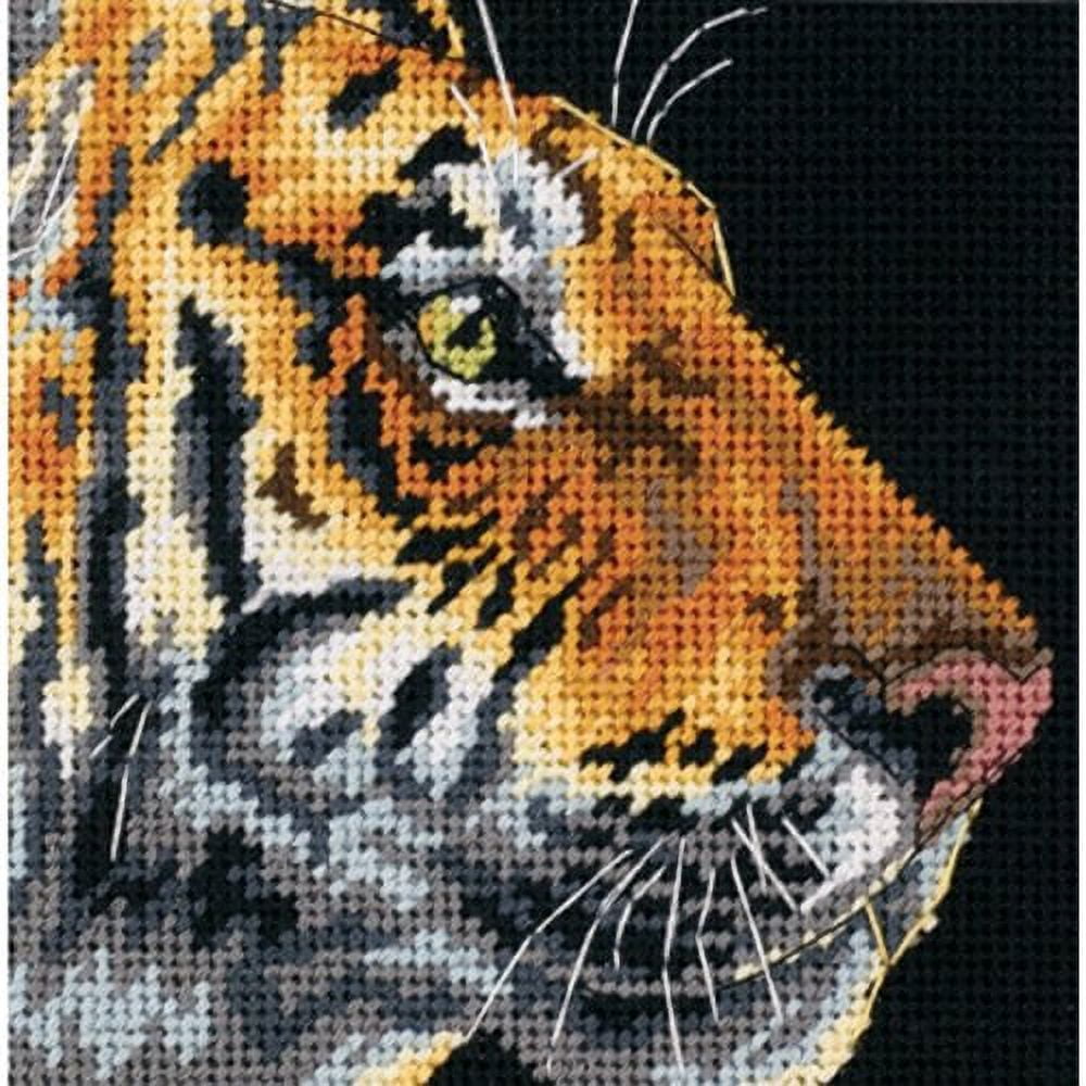 Dimensions Tiger Profile Mini Needlepoint Kit, 5" x 5" - Walmart.com