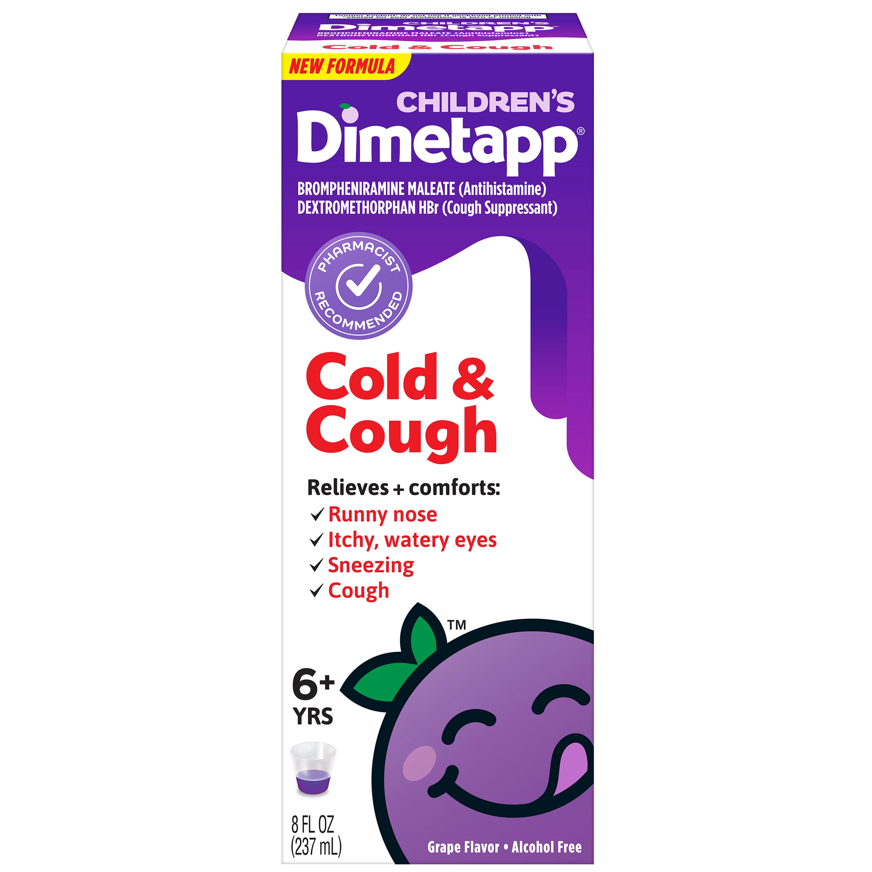 Children’s Dimetapp Cold & Cough 8 Fl Oz - Walmart.com