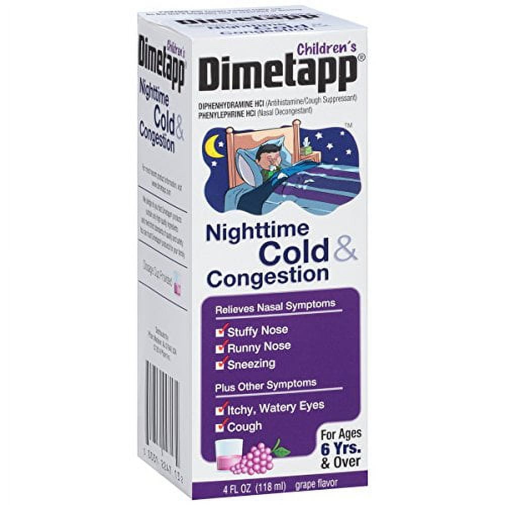 Dimetapp Children's Nighttime Cold .. & Congestion Antihistamine/Cough ...
