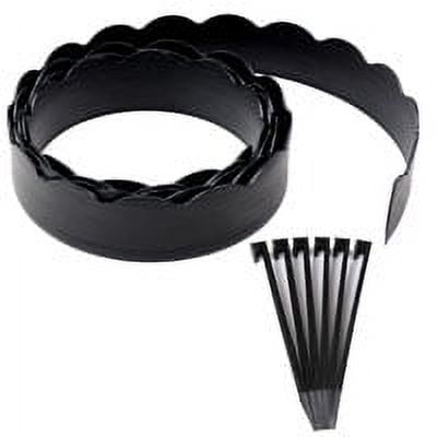 Dimex 5" x 17" Black Plastic Garden Border Edging - Walmart.com