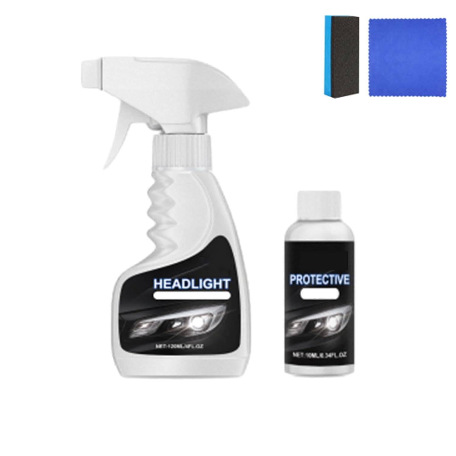 Diminishty Headlight Cleaner, Automotive Headlamp Restoration Fluid Kit ...