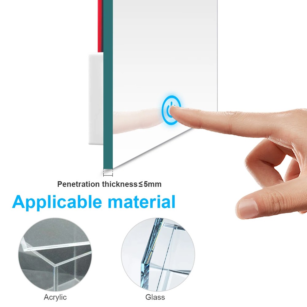 Dimmable 12V Touch Switch for Bathroom Smart Mirror Lighting Easy ...